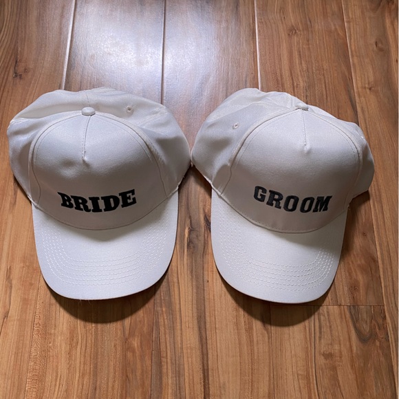 Accessories | Bride And Groom Embroidered Baseball Caps | Poshmark